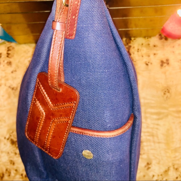Yves Saint Laurent | Bags | Ysl Denim And Leather Boho Bag | Poshmark